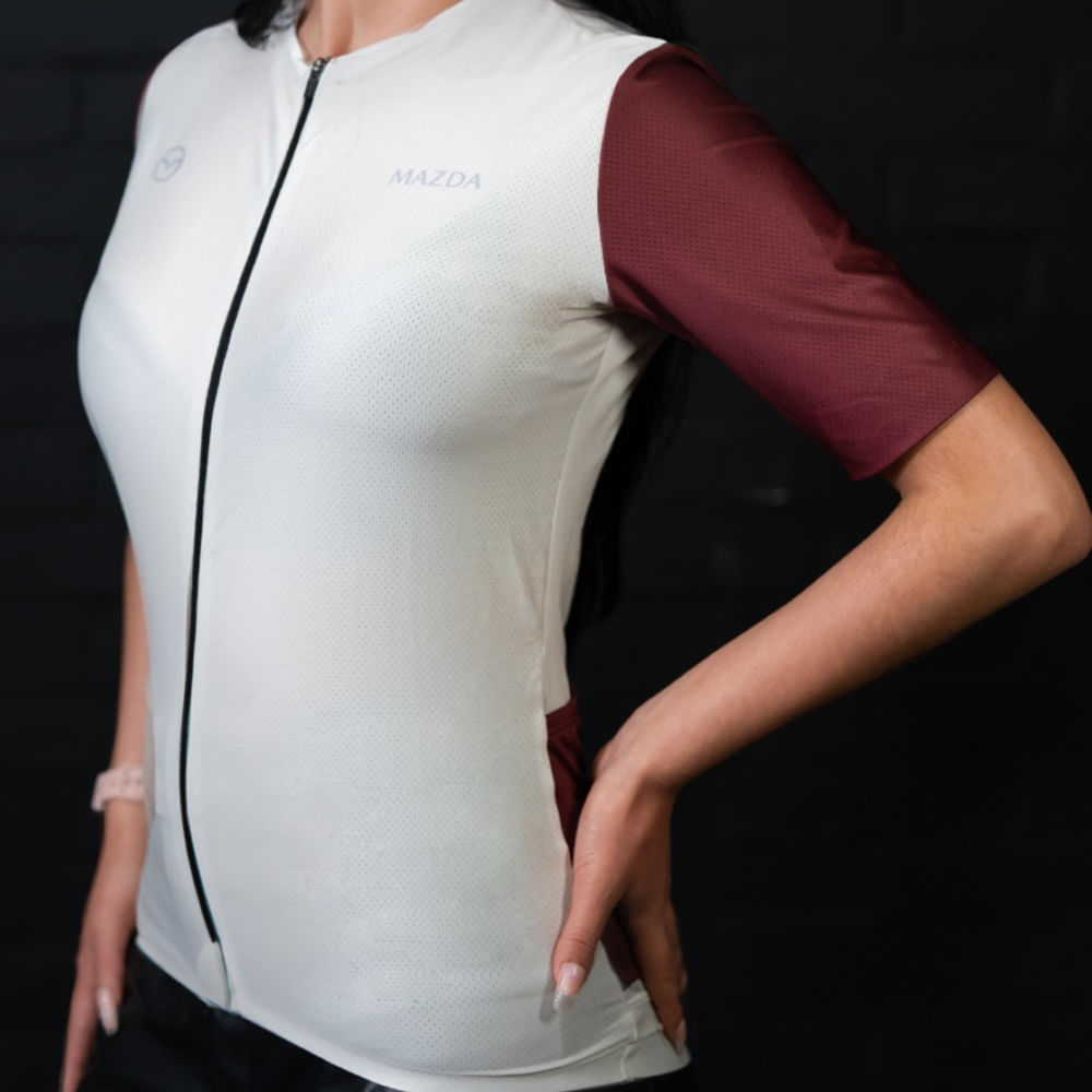 JERSEY BEIGE VINOTINTO MUJER | MAZDA - Mazda Store - Tienda Oficial